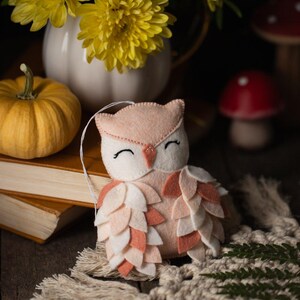 Felt Owl Pattern, Christmas Pattern, Owl Ornament, Sewing Pattern ...