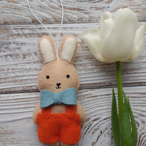Felt Bunny Pattern, Bunny Ornament, Sewing Patterns, Felt Ornaments ...
