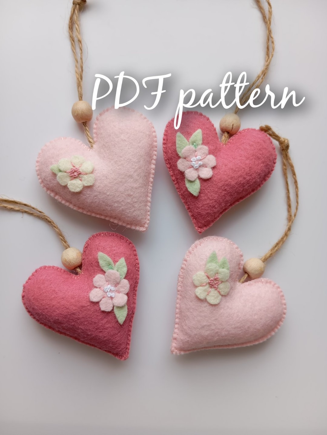 Heart Pattern, Felt Pattern, PDF Sewing Pattern Valentine's Day, Crafts ...