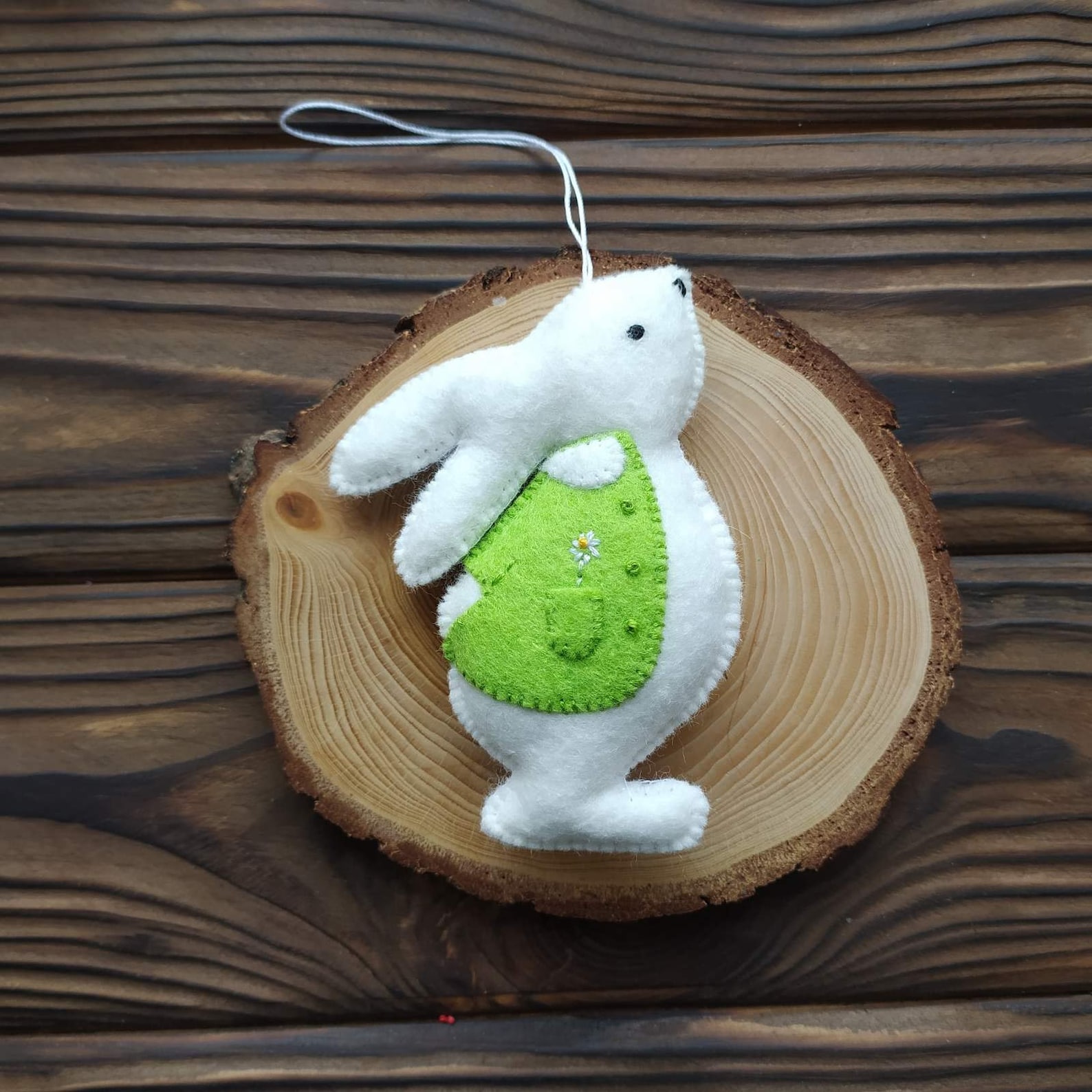 Felt Bunny Ornament, Easter Decor, Easter Felt Ornament, Easter Bunny ...