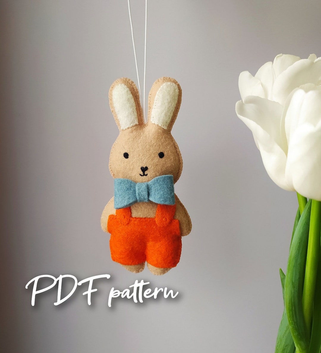 Felt Bunny Pattern, Bunny Ornament, Sewing Patterns, Felt Ornaments ... Felt Bunny Pattern, Bunny Ornament, Sewing Patterns, Felt Ornaments ...