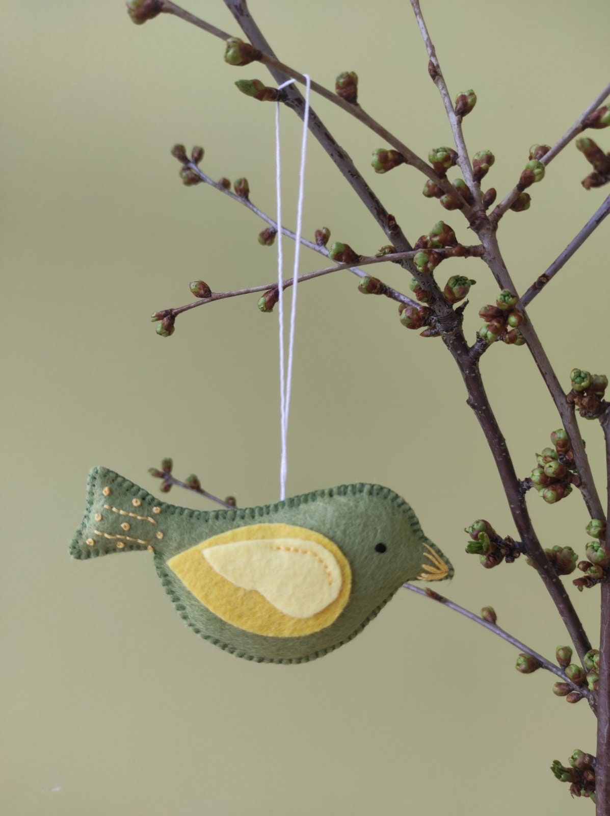 Felt Bird Ornament Embroidery Pattern (PDF Pattern) - Etsy