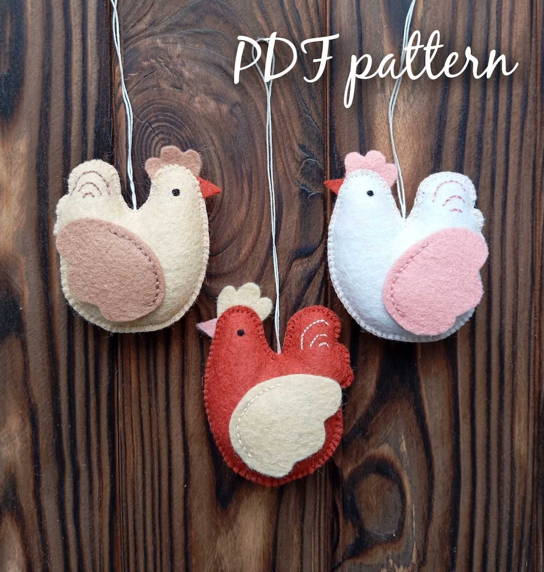 Felt Hen Pattern Easter PDF Pattern - Etsy