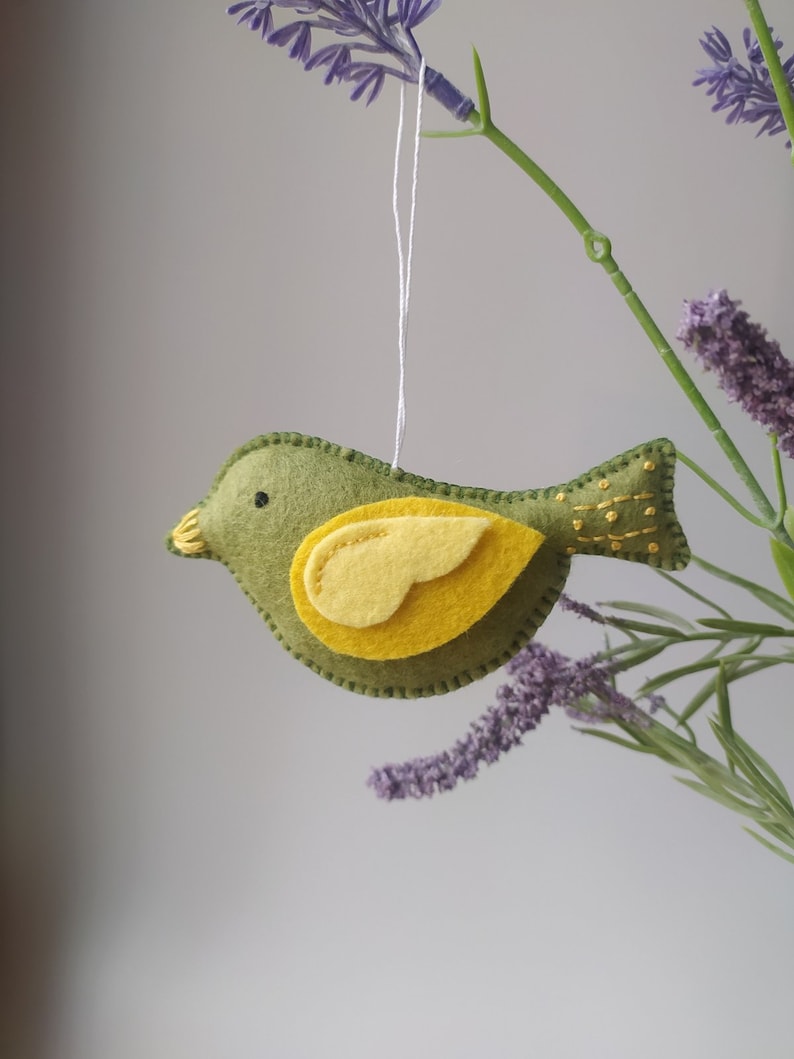 Felt Bird Ornament Embroidery Pattern (PDF Pattern) - Etsy