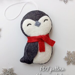 Felt Penguin Sewing Pattern: Christmas Ornaments (PDF Pattern A4) - Etsy