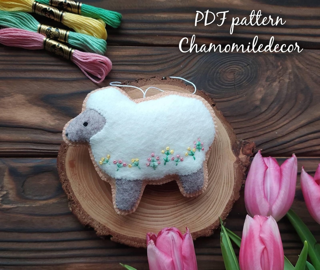 Felt Ornament Pattern, Felt Patterns, Easter Decor, Felt Sheep Pattern ...