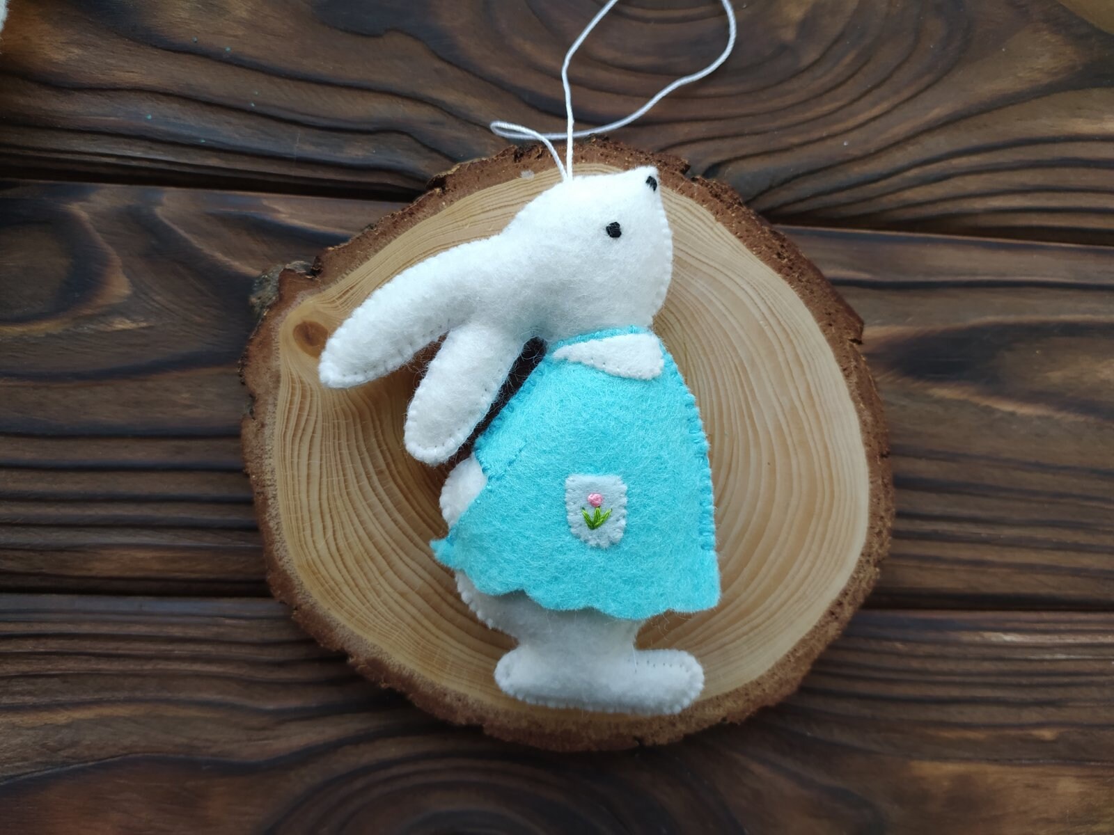 Felt Bunny Ornament, Easter Decor, Easter Felt Ornament, Easter Bunny ...