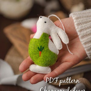 Felt Bunny Pdf Pattern, Easter Decor Pattern, Felt Easter Ornaments ...