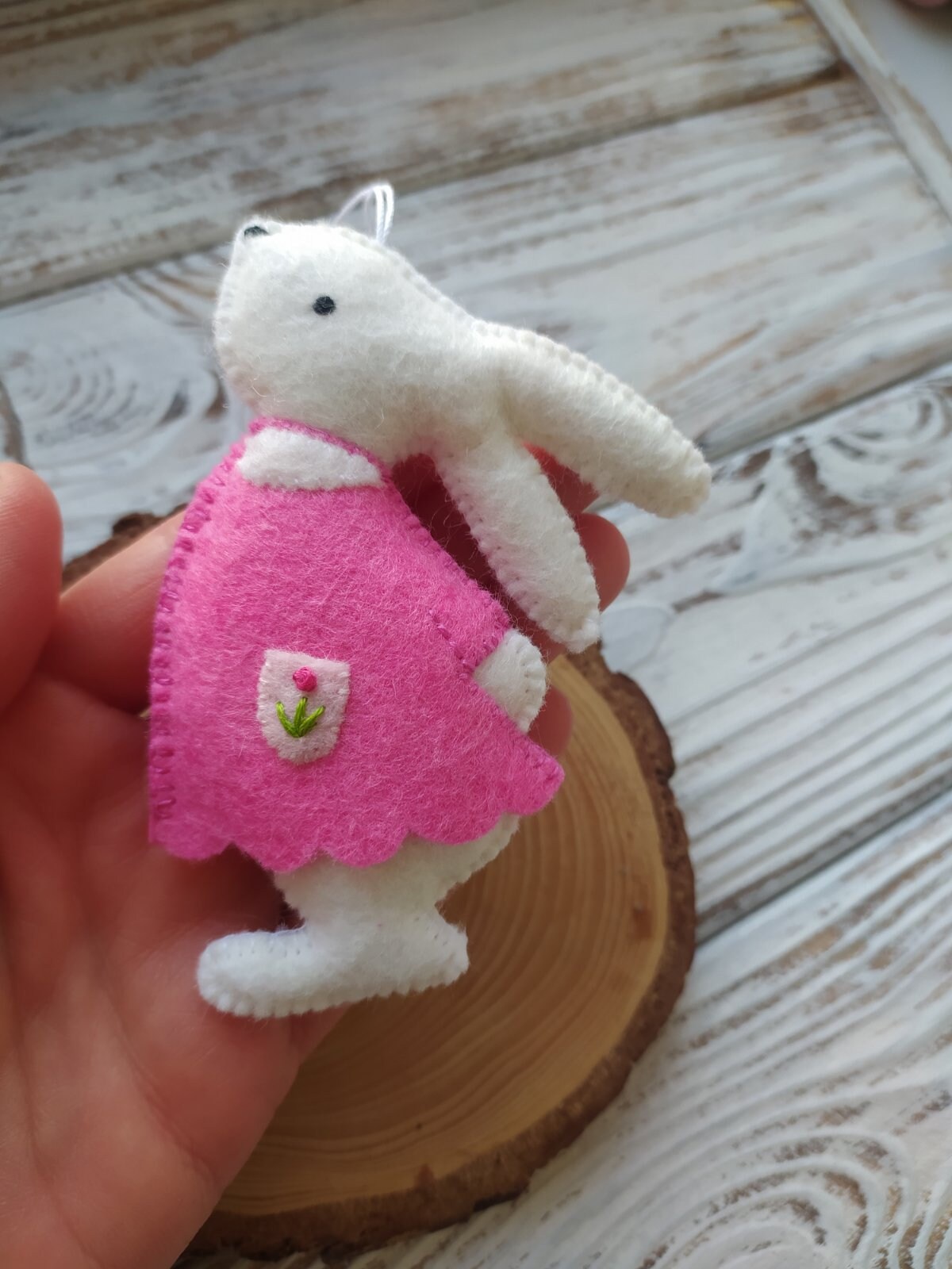 Felt Bunny Ornament, Easter Decor, Easter Felt Ornament, Easter Bunny ...