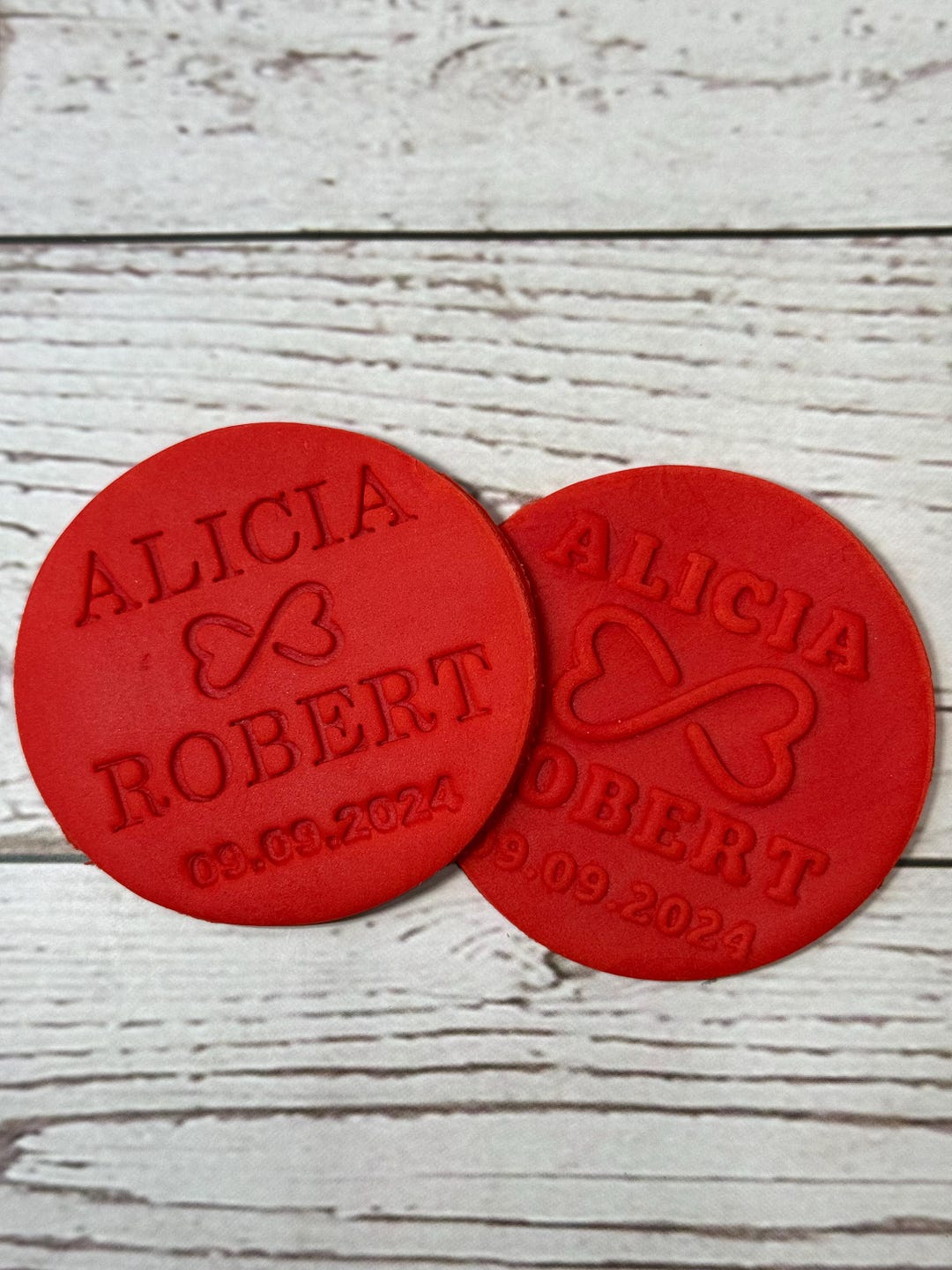 Custom Names and Date for Set of Embosser + Debosser + Cutter for ...