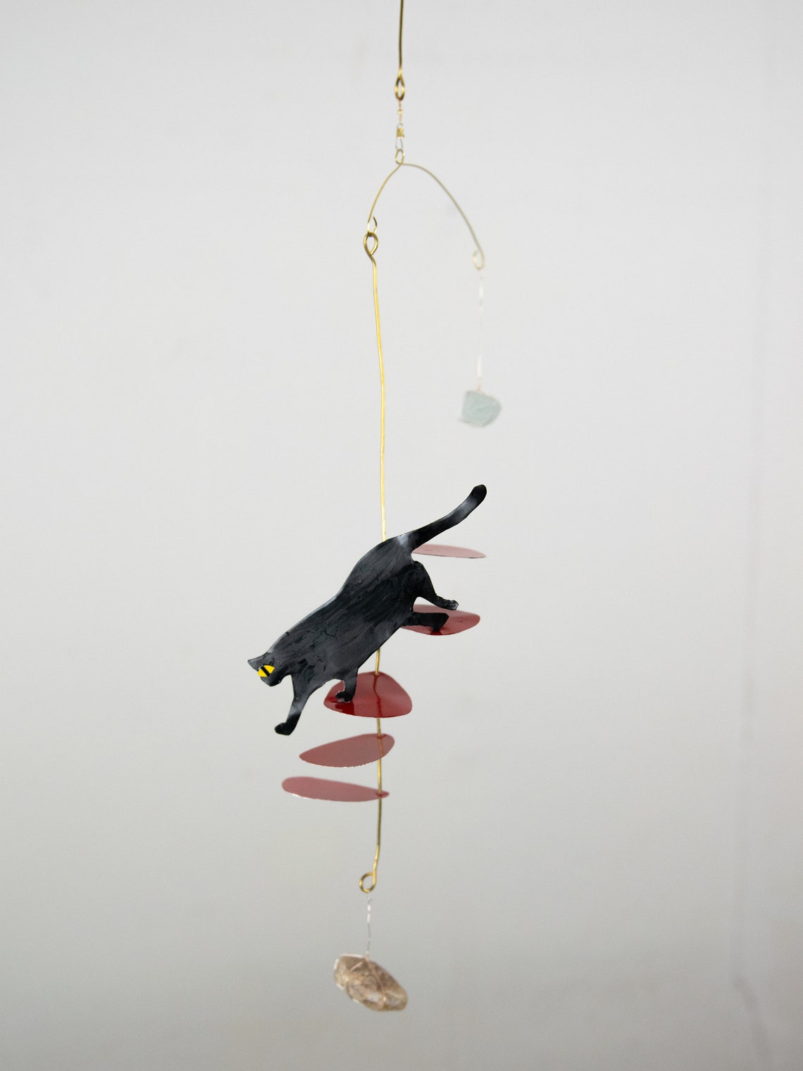 Black Cat Kinetic Mobile: Modern Art Hanging Sculpture - Etsy