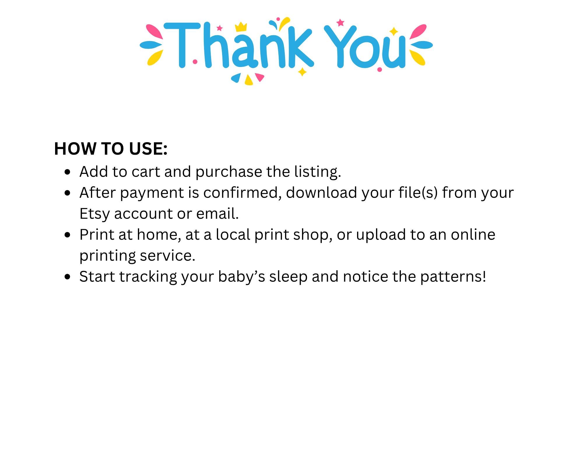 Baby Sleep Log Printable | Newborn Sleep Tracker | Infant Sleep ...