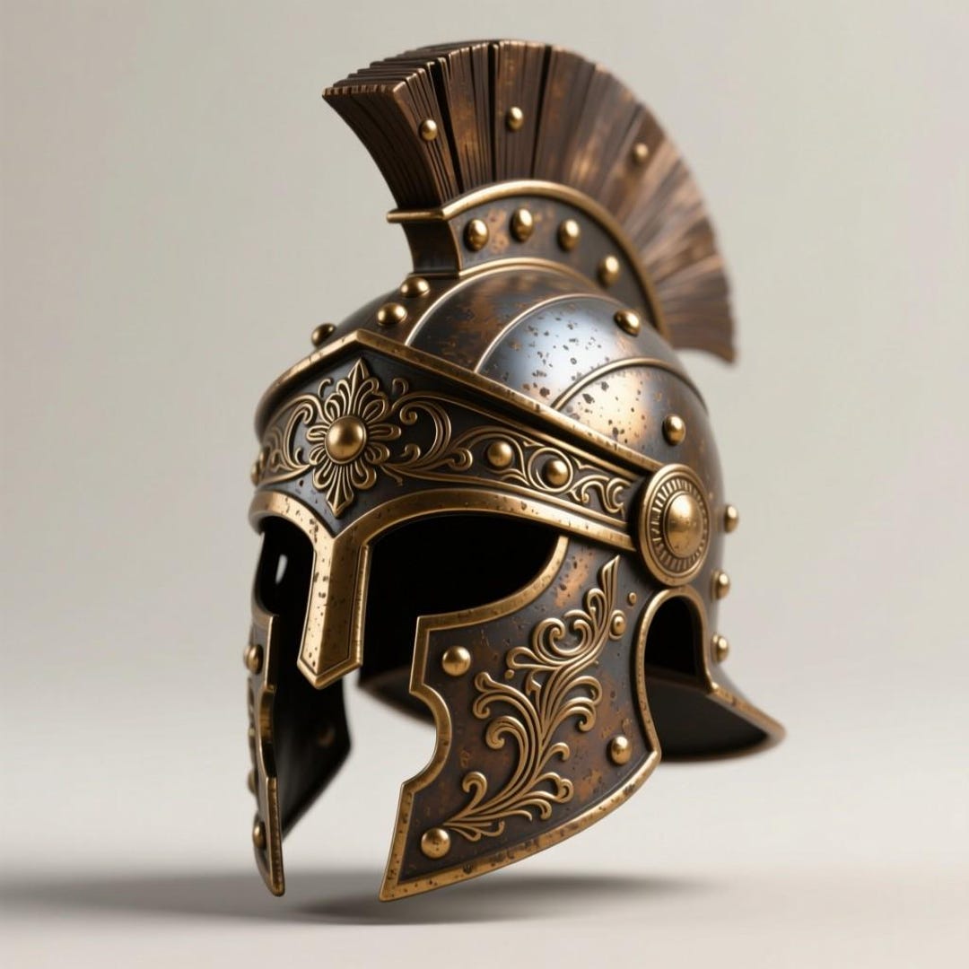 Roman Gladiator Helmet STL – 3D Printable Spartan Armor (digital File ...
