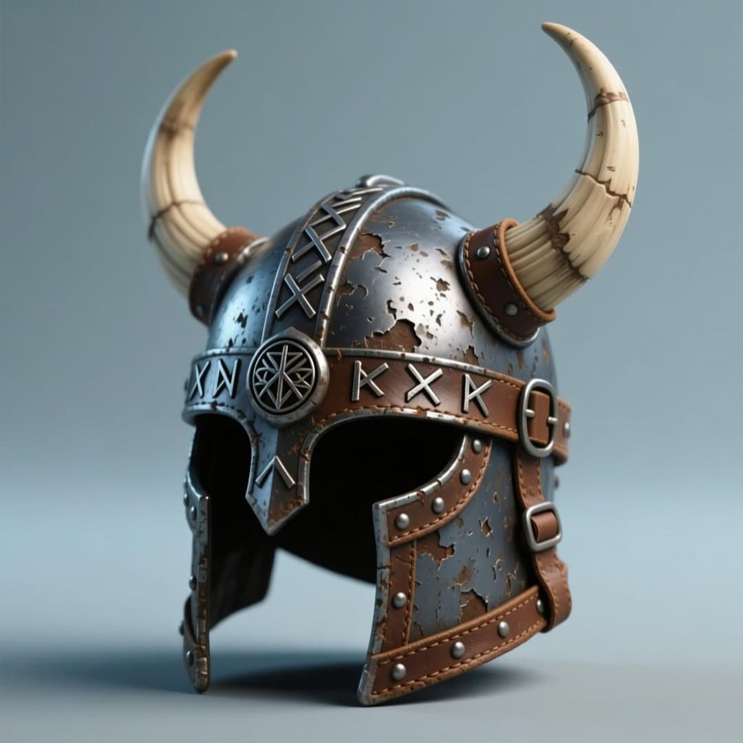 Viking Horned Helmet STL – Norse Warrior Battle Helm – Medieval Fantasy ...