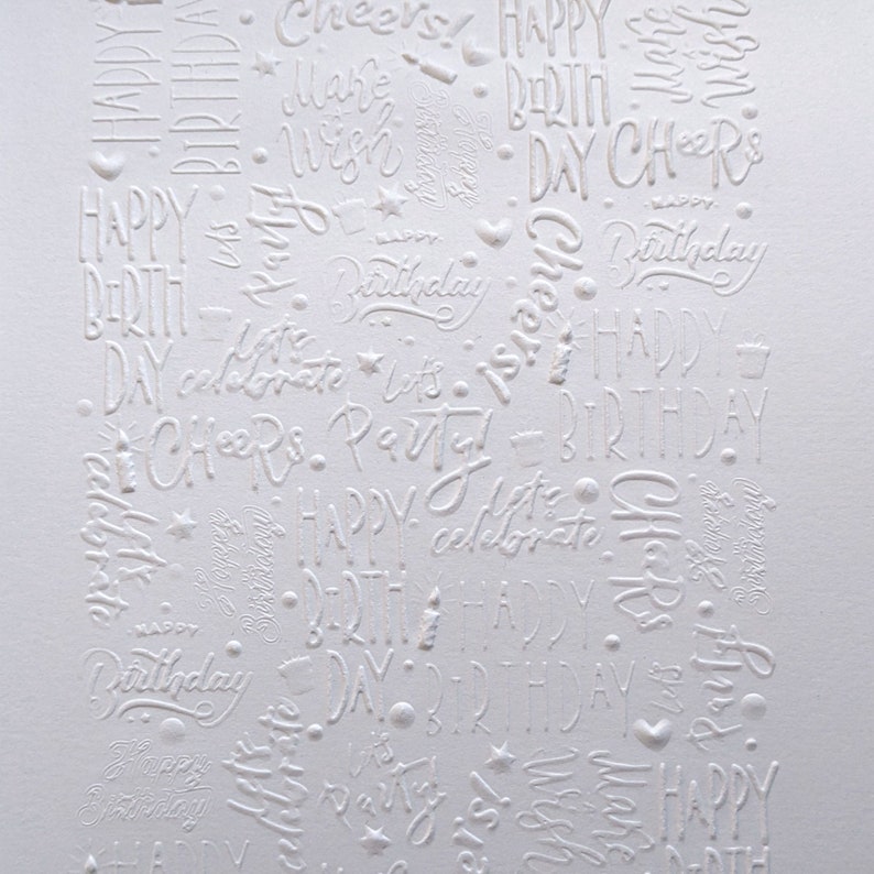 Happy Birthday Embossed Parchment Sheets 6/pkg - Etsy