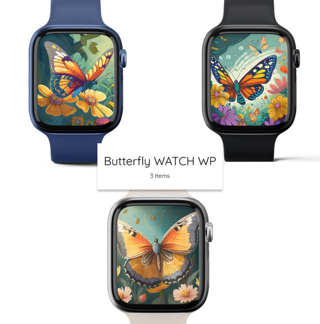 Butterfly Trio Apple Watch Wallpaper 3 Aesthetic Flutter, Nature ...