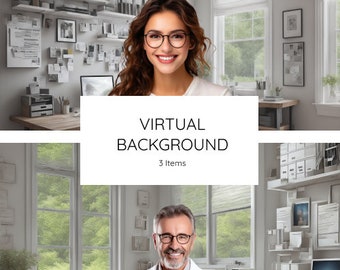 Zoom Virtual Background Home Office Professional Backdrop - Etsy