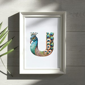 Peacock Alphabet Clipart Bundle 26 High-quality Pngs for Memory Books ...