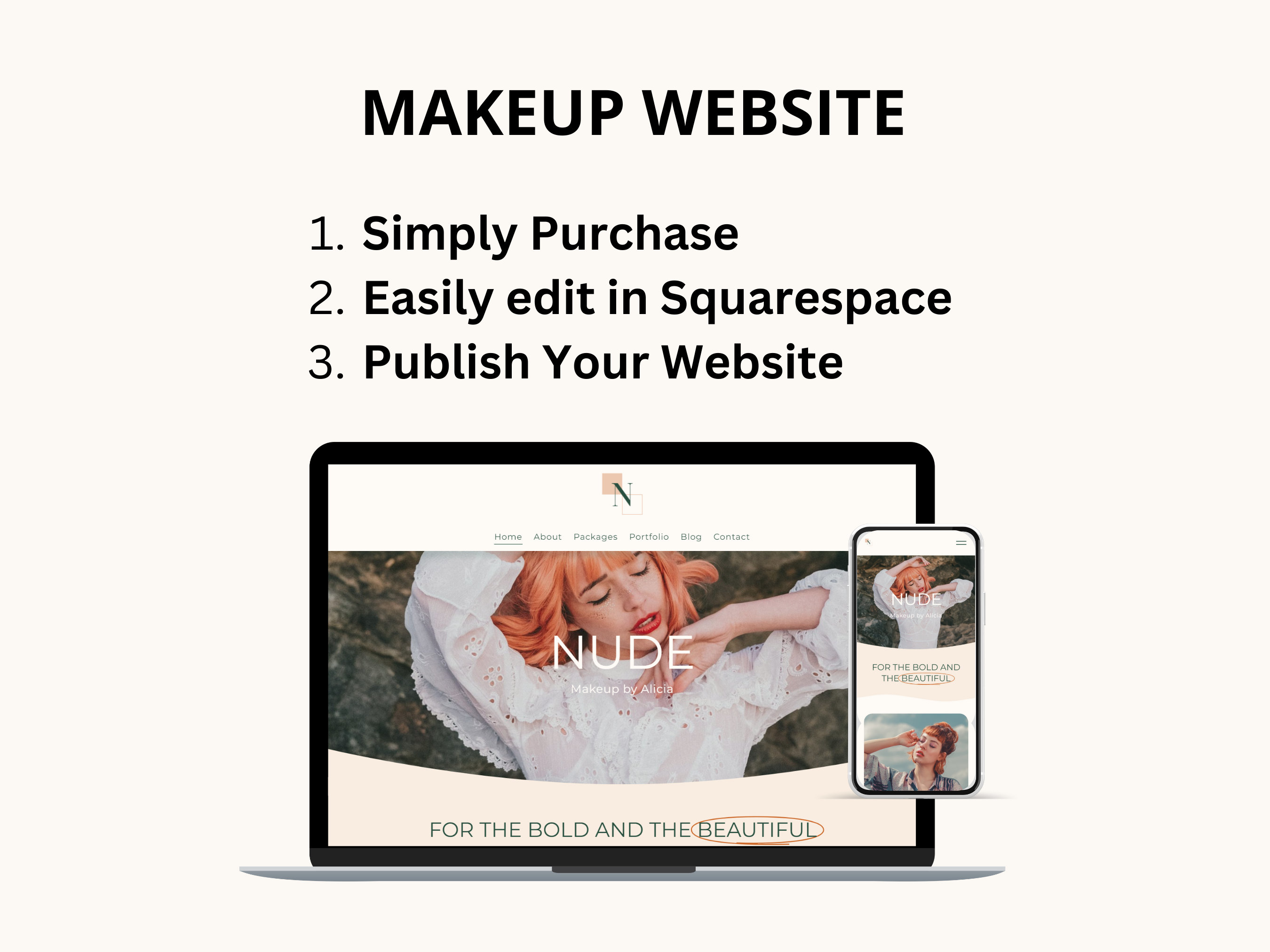 Makeup Artist Squarespace Website, Freelance Makeup Artist Website ...