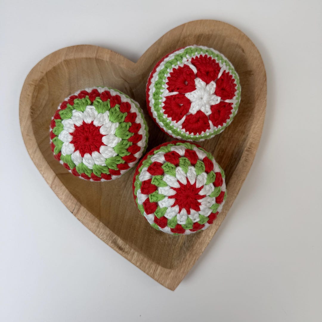 Crochet Christmas Baubles PATTERNS: Granny Square Ornaments (PDF) - Etsy