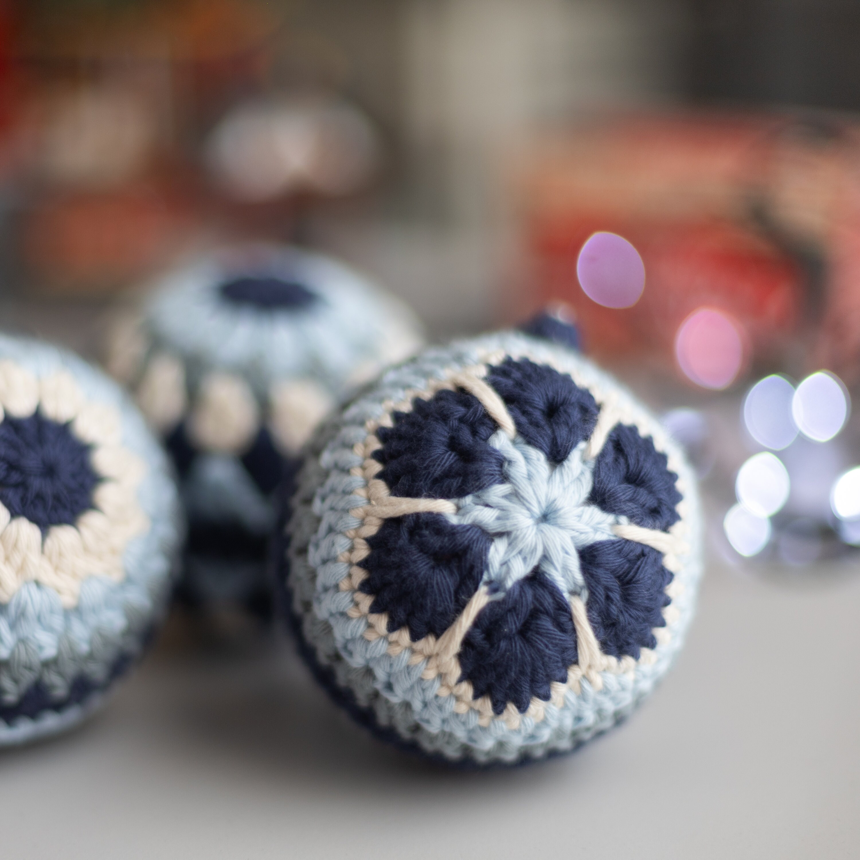 Crochet Christmas Baubles PATTERNS: Granny Square Ornaments (PDF) - Etsy