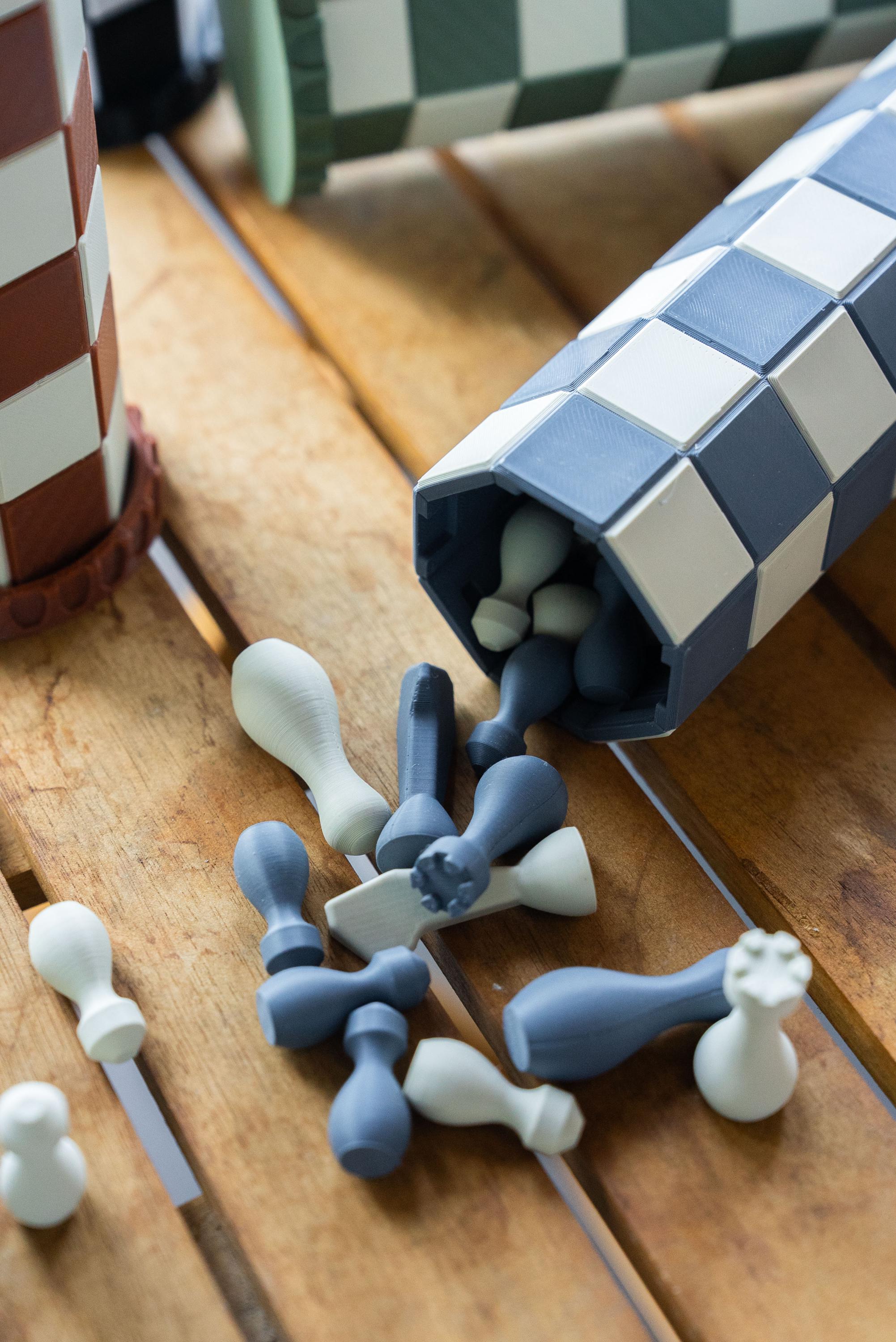 3d-printed Portable Mini Chess Set – Foldable & Travel-friendly - Etsy