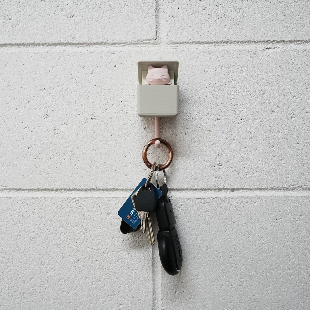 3D Printed Cat Pop up Key Hook in Different Color - Etsy