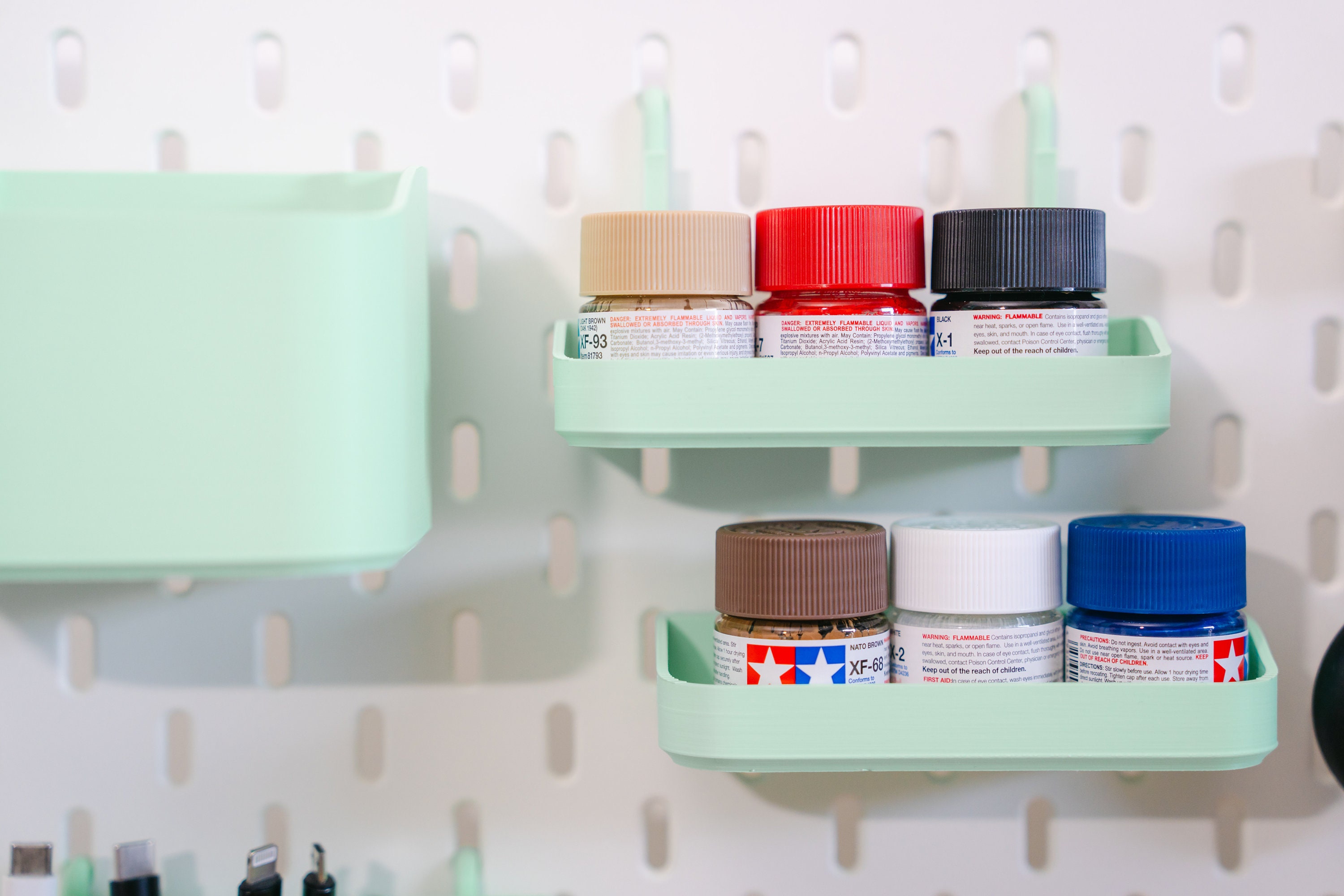 3D Printed Pegboard Tray Holder Cable Holder and - Etsy