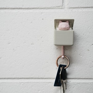3D Printed Cat Pop up Key Hook in Different Color - Etsy