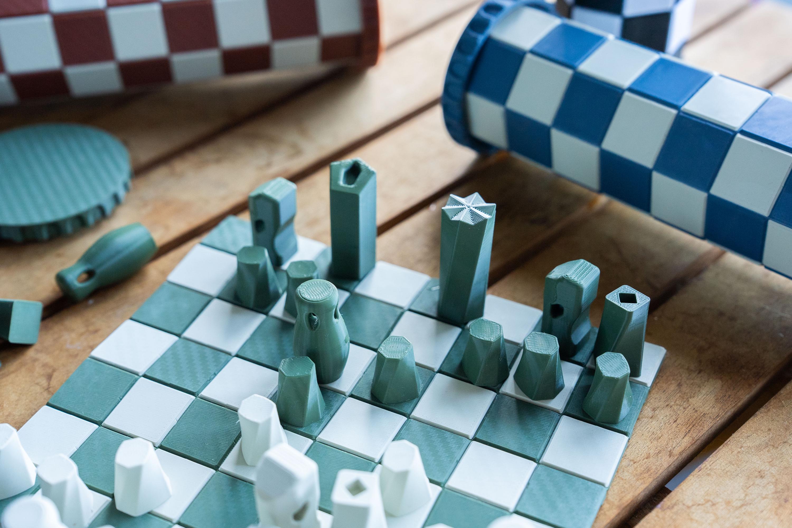 3d-printed Portable Mini Chess Set – Foldable & Travel-friendly - Etsy