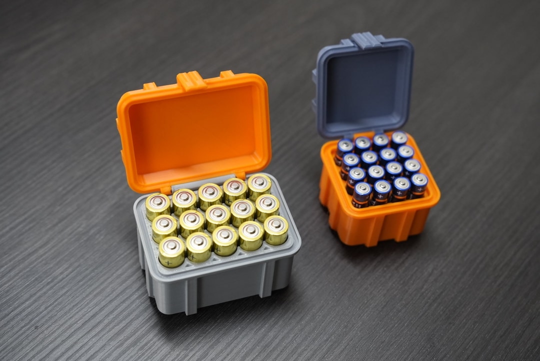 3D Printed AA/AAA Battery Case Battery Storage With Different Colour ...