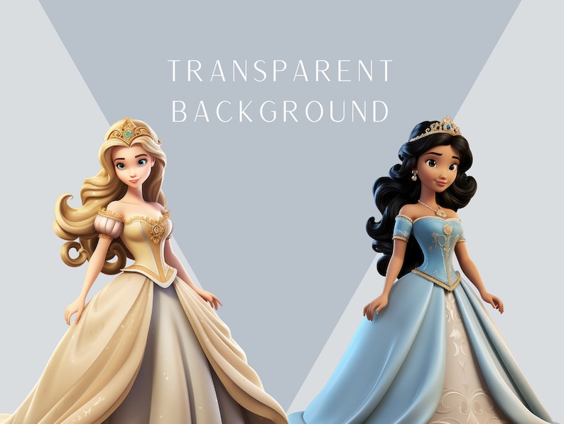 Princess Clipart Pack | Princess Graphics | Transparent PNG ...