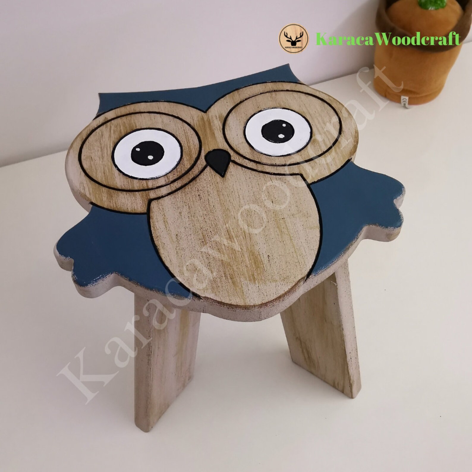 Whimsical Owl Wooden Stool: Playful Seating for Little Ones - Etsy