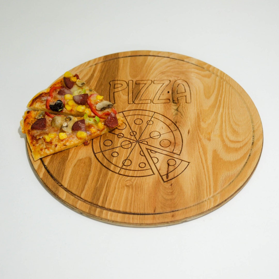Beech Wood Pizza Serving Board | Rustic Kitchen Decor | Personalized ...