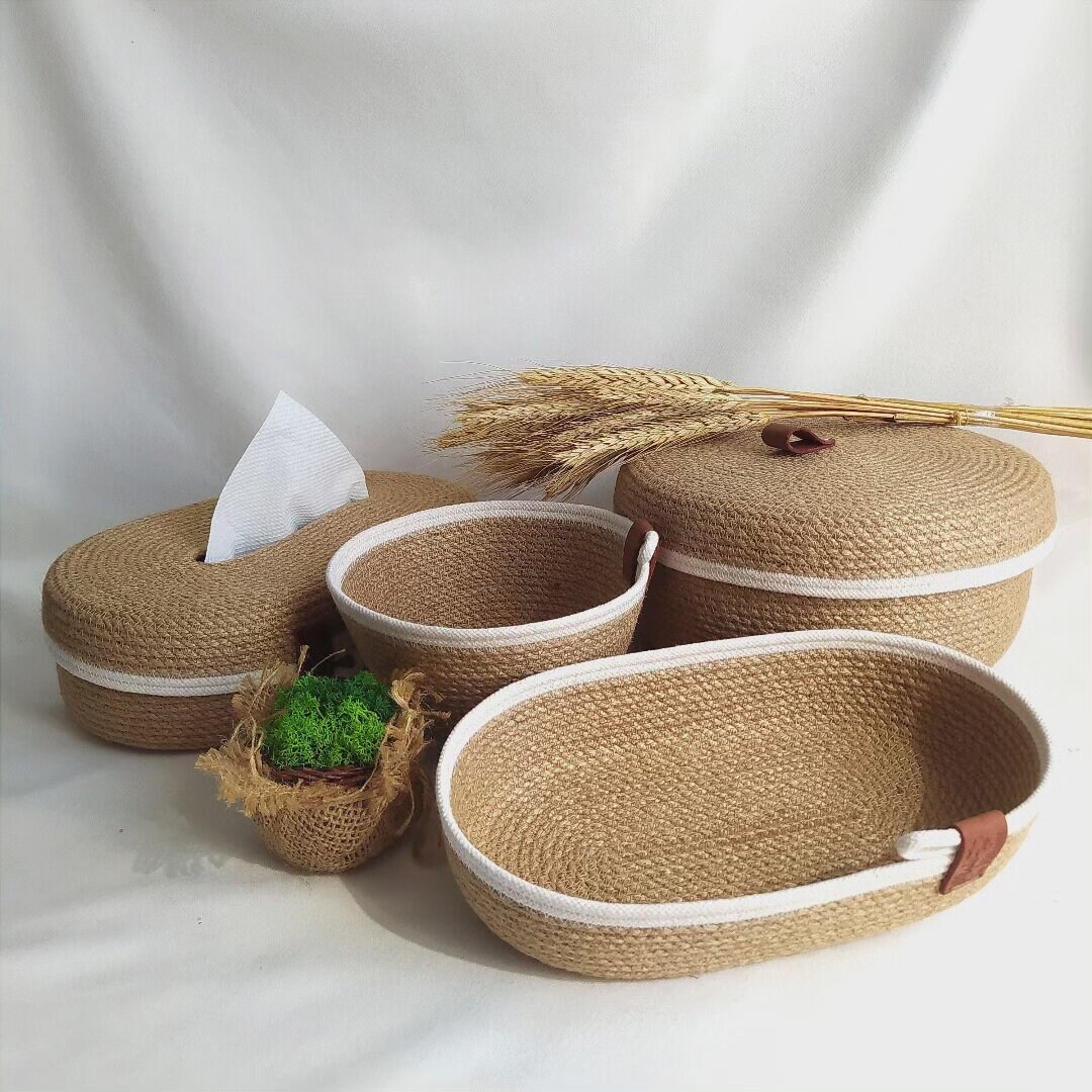 Handmade Jute Table Set - Etsy