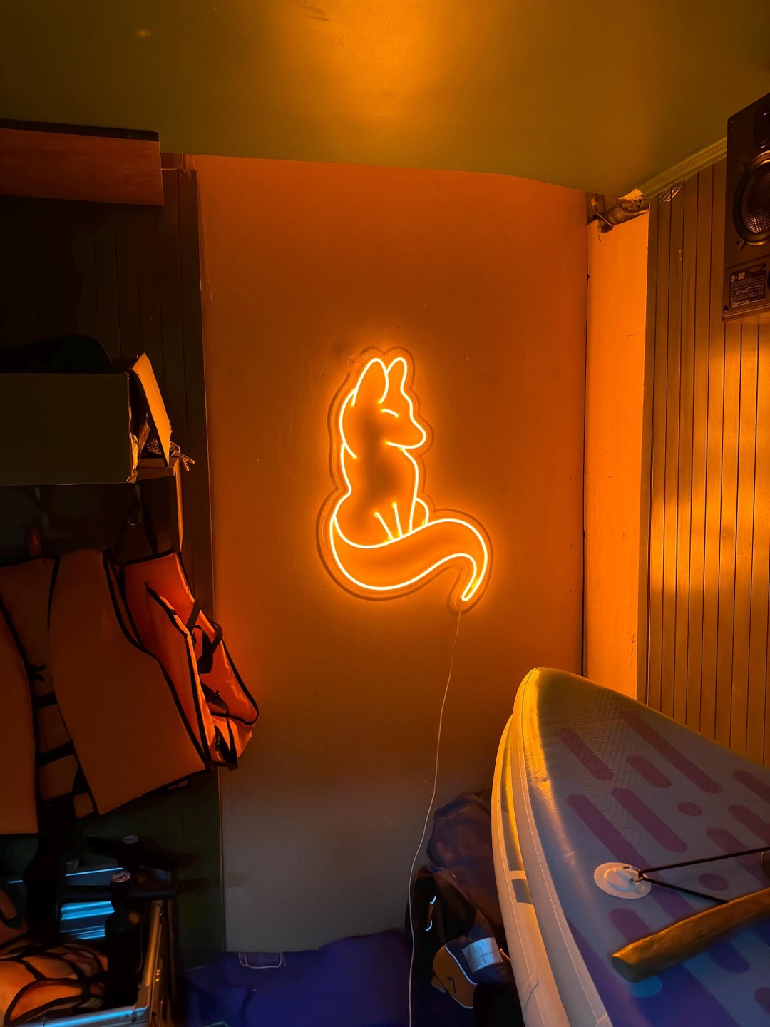 Fox Neon, Fox LED Light, Foxes Neon, Wild Animal Wall Decor, Decor for ...