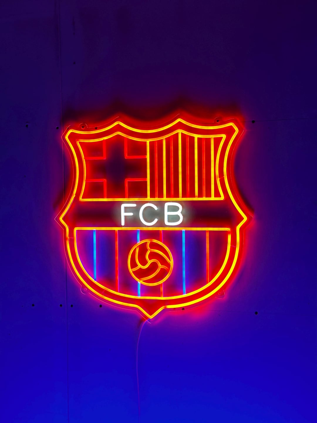 Barcelona Neon Sign, FCB, FC Barcelona, Barcelona City, Barcelona ...