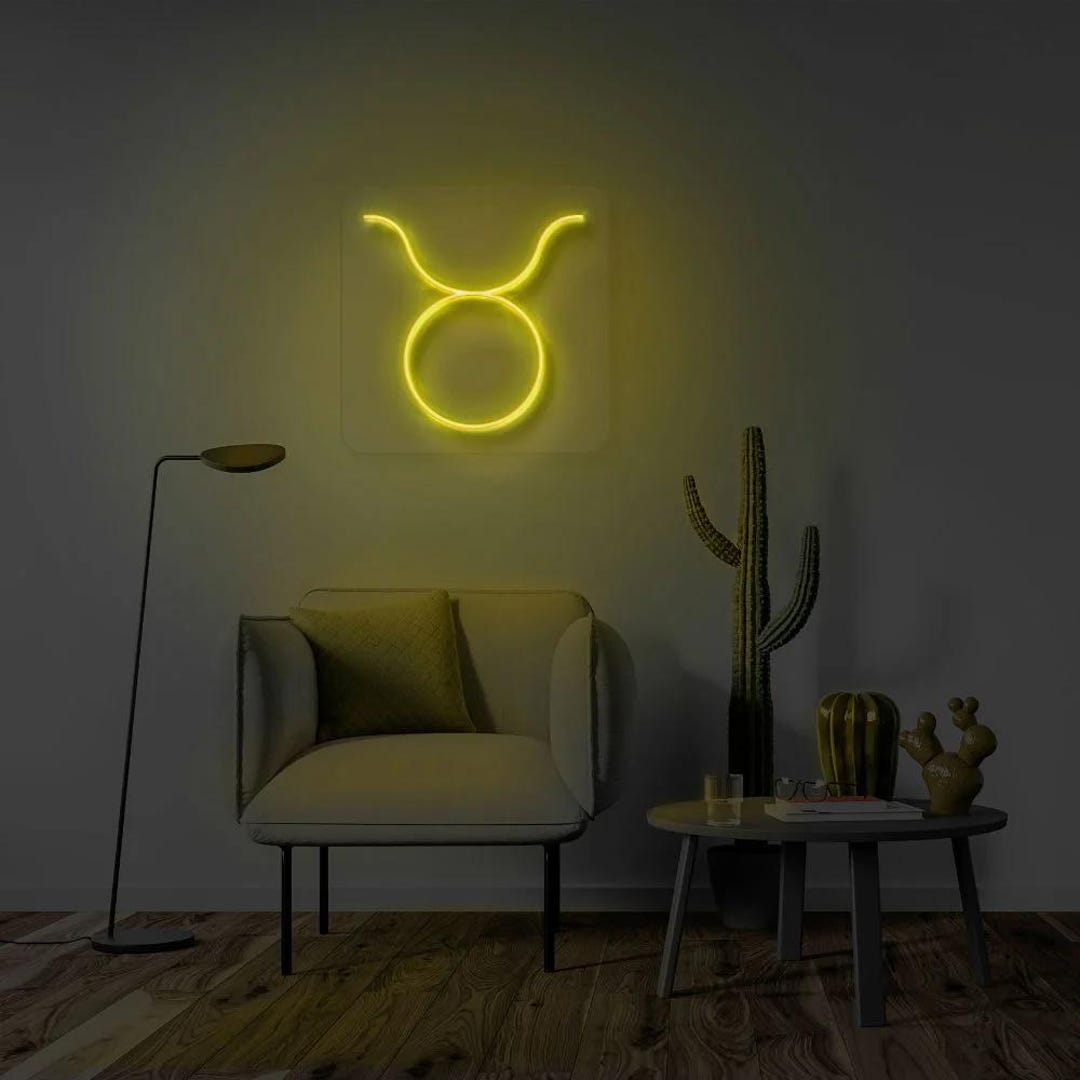 Taurus Neon Light, Astrology, Zodiac, Astrological Sign, Wall Decor ...
