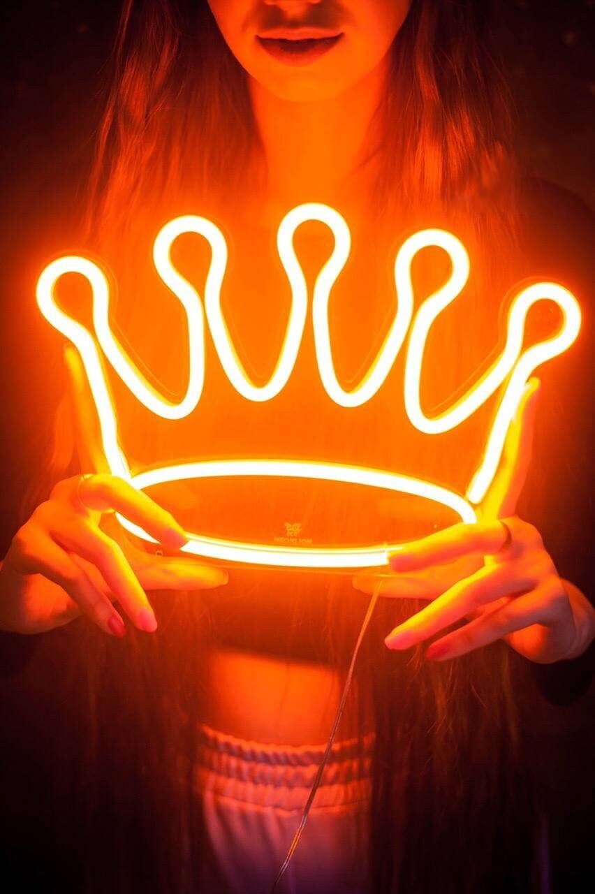 Crown Neon Sign, Royal King Crown, Birthday, Masquetade, Custom Neon ...