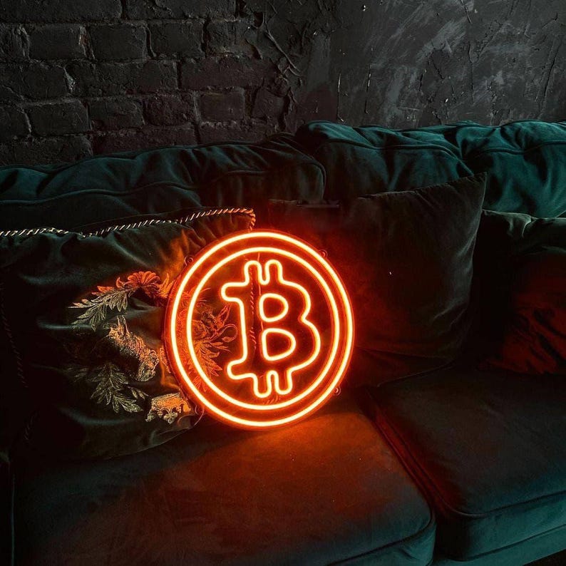 Bitcoin Neon Sign, Bedroom Neon Sign, Crypto Neon Sign, Crypto, Home ...