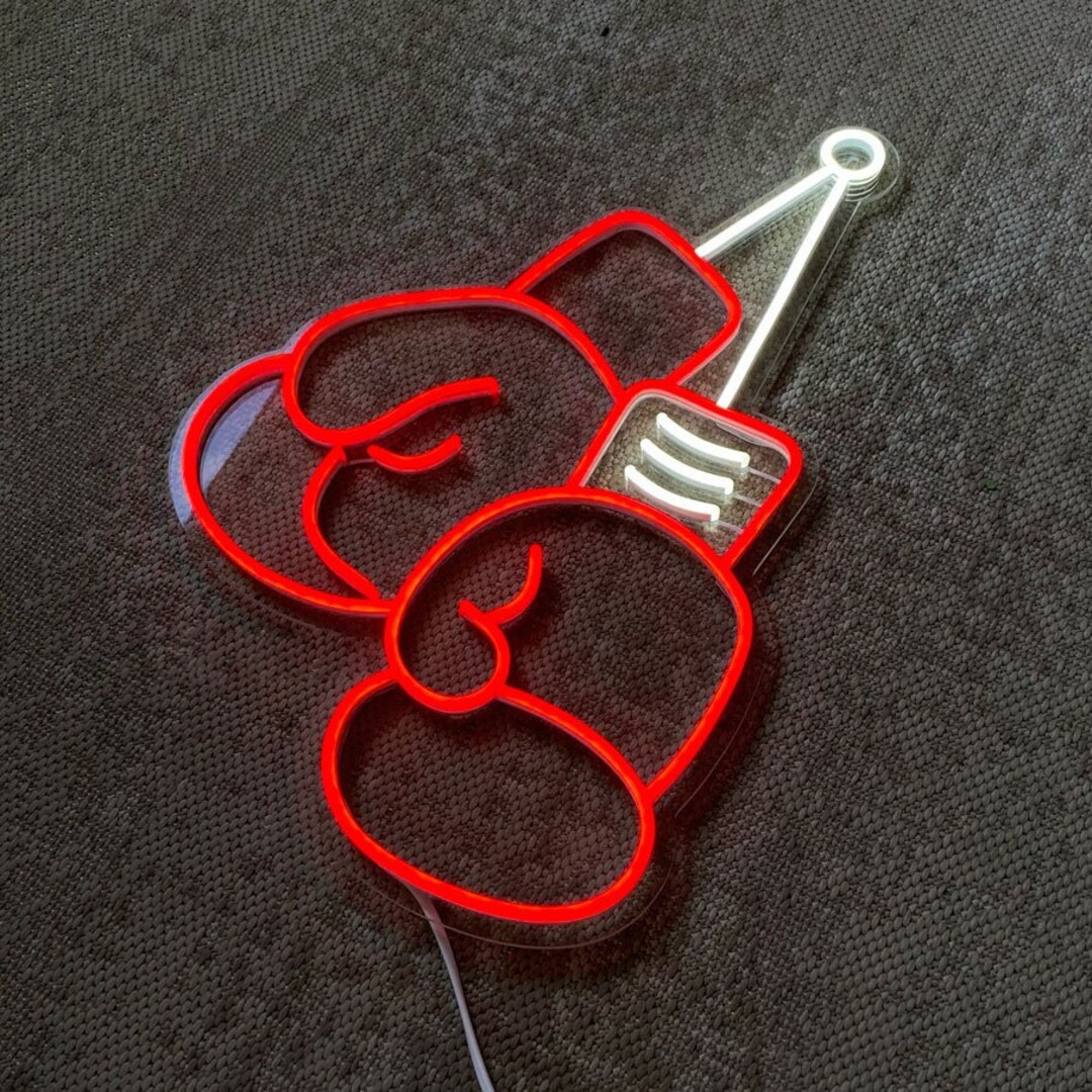 Boxing Neon Sign, Boxing Gloves Neon Sign, Boxers Gift, Sport Room ...