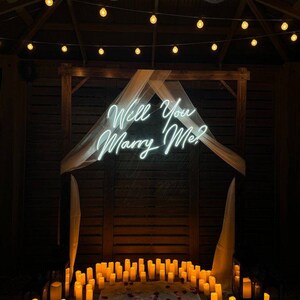 Will You Marry Me Neon Sign, Marry Me Backdrop Sign, Event Decor ...