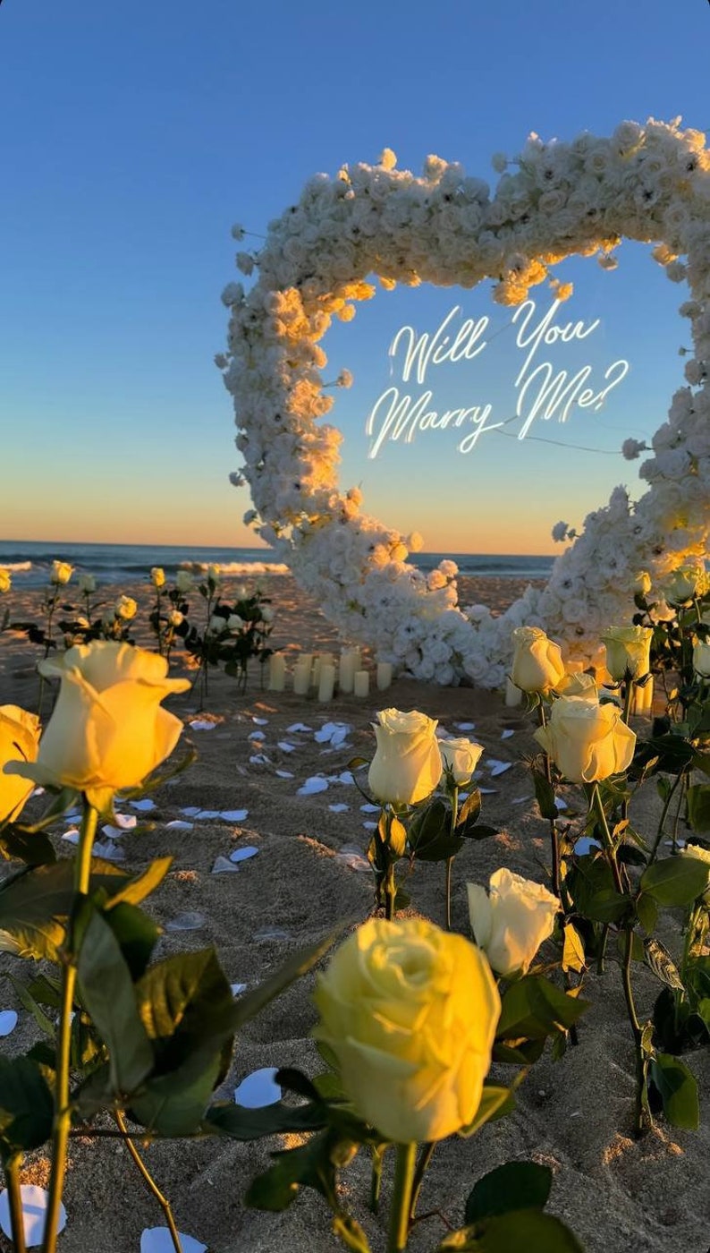 Will You Marry Me Neon Sign, Marry Me Backdrop Sign, Event Decor ...