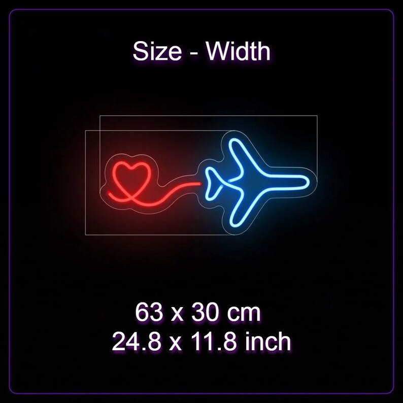 Plane Neon Sign, Airplane Led Neon Sign, Plane Wall Decor, Airplane ...