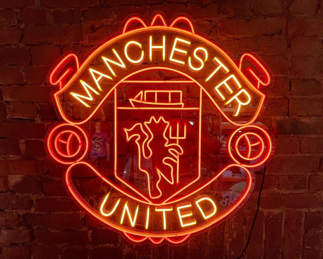 Manchester United Neon, Old Trafford Stadium, Manchester United ...