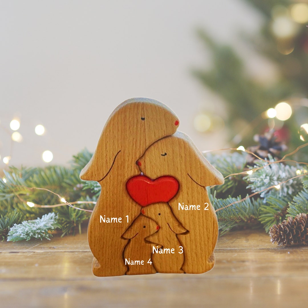 Rabbit Family Puzzle Bunnies Family Puzzle Family Rabbit - Etsy