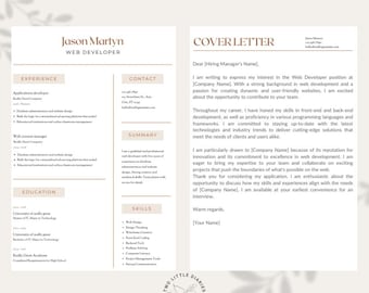 Editable Resume Template - Etsy
