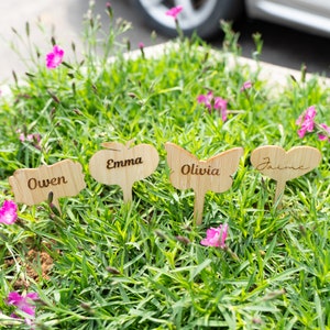 Custom Wooden Plant Tags, Personalized Plant Labels, Gift for Plant ...
