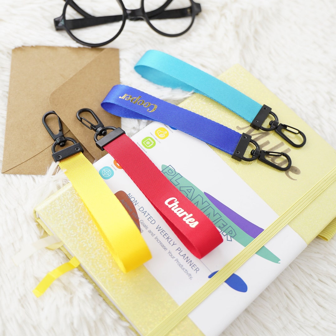 Personalized Wristlet Keychain, Lanyard Keychain,text Keychain, Custom ...