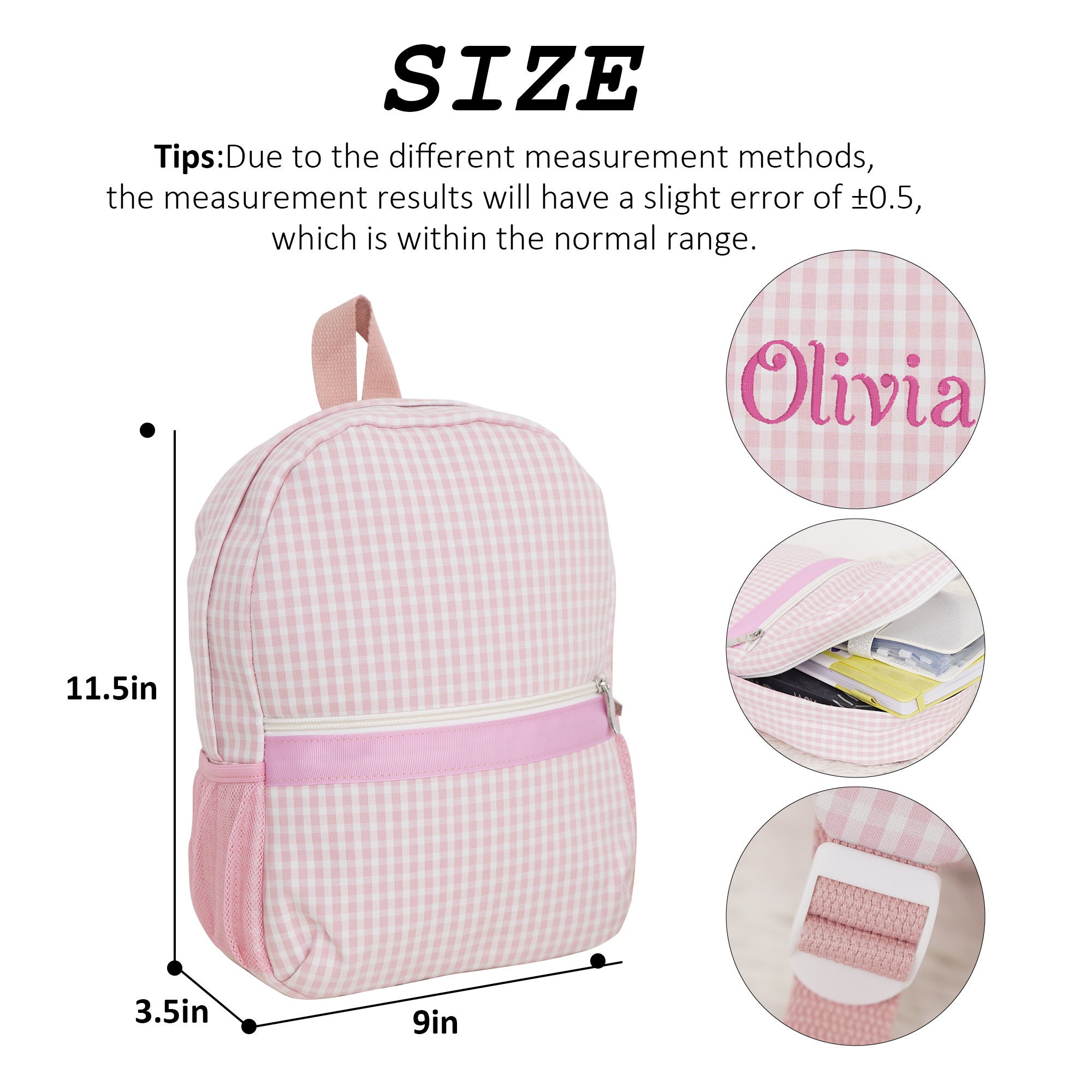 Personalized Kids Backpack, Custom Seersucker Backpack, Christmas Gifts ...